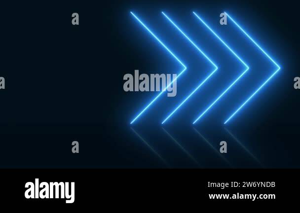 Abstract animation in 4K of graphic elements - movement of bright blue ...
