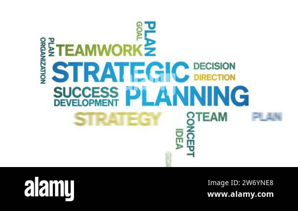 4k Strategic Planning Animated Tag Word Cloud,Text Animation seamless ...