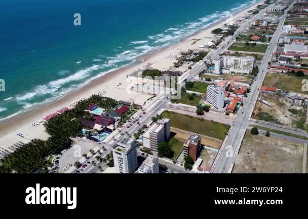 Fortaleza Ceara. Northeast Brazil. Beach lanscape at downtown Fortaleza ...