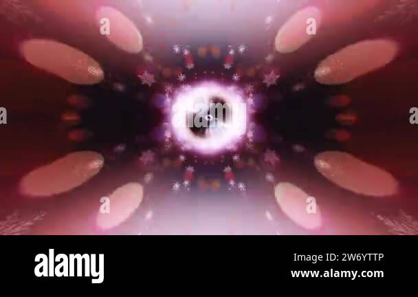 Ornamental shiny snowflakes, kaleidoscope psychedelic pattern. Festive ...