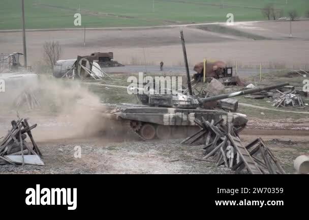 Armored Combat Fighting Vehicle Moving in Sand. War Battle Technology ...