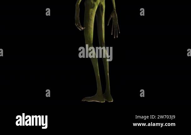3D alien animation in a black background Stock Video Footage - Alamy