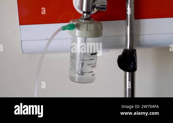 Ankara, Turkey - March 2021: Medical oxygen flow meter working near ...