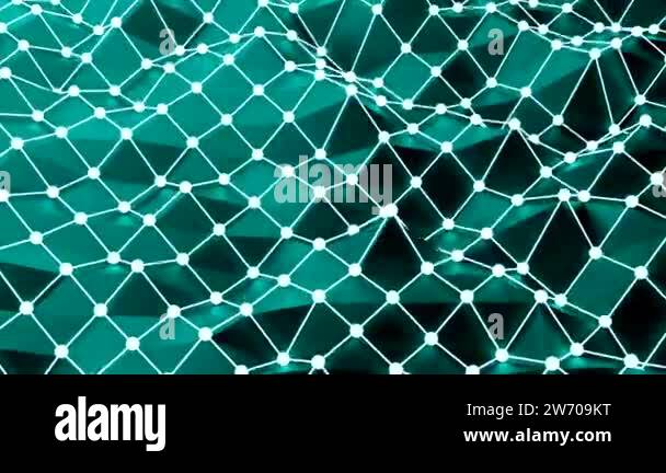 Mesh surface with wavy surface vibrations. Design. 3D surface with ...