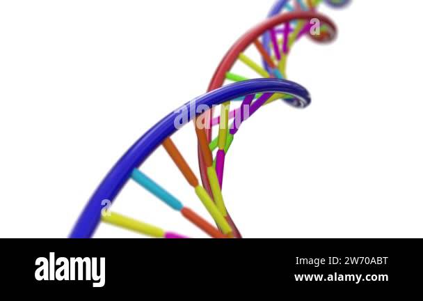 DNA spinning RNA double helix slow science electron microscope closeup ...