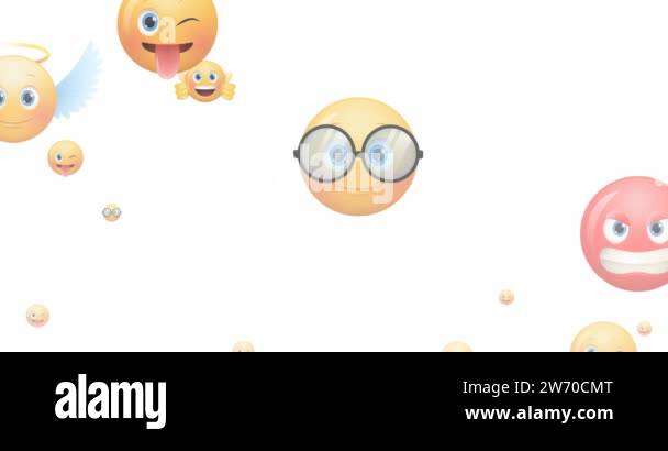 Animation multiple social media emoji Stock Videos & Footage - HD and ...