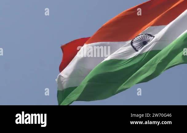 Indian flag flying high with pride, India flag fluttering, India ...