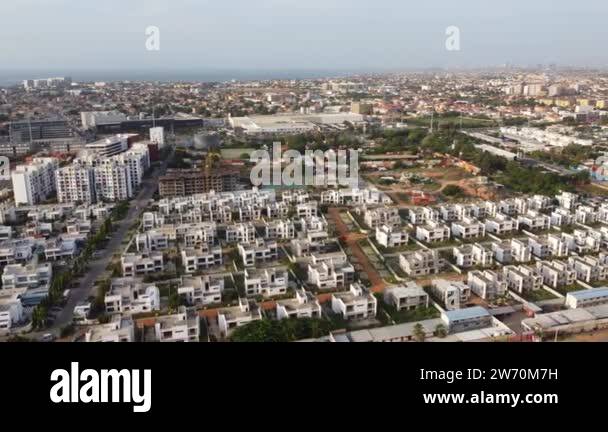 Talatona Luanda Angola - 12 20 2021: Aerial drone footage of Talatona ...