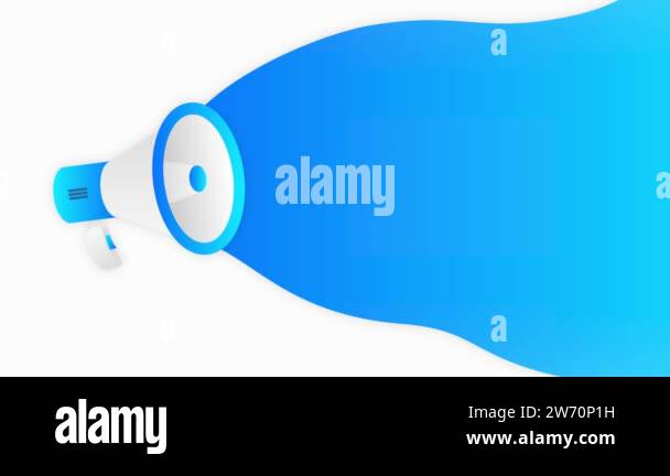Megaphone TOP TIPS countdown template with blue objects on white ...