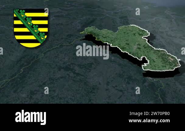 Germany regions map animation Stock Video Footage - Alamy