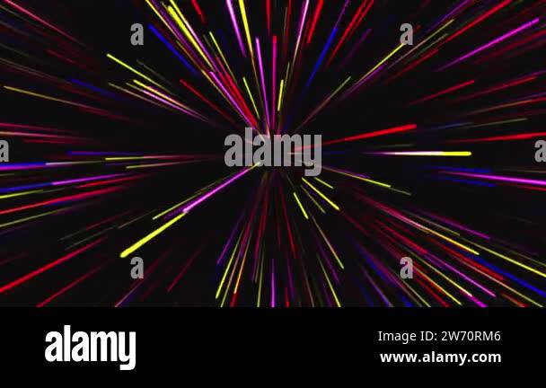 Abstract background of fast moving particles. Movement at the speed of ...