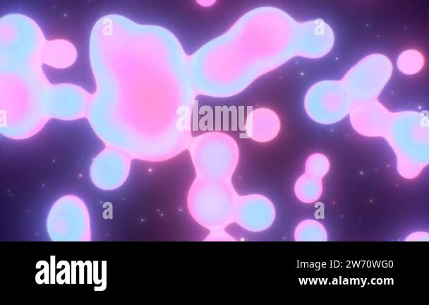 Relaxing Lava Lamp Liquid Bubble Blobs Float Slowly Glow Pink Light ...