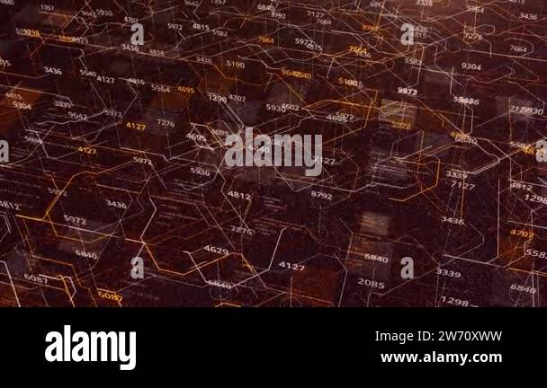 Data moving within computer circuitry with many changing numbers ...