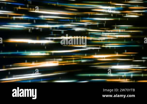 Background with colorful and shiny lines on black background. Animation ...