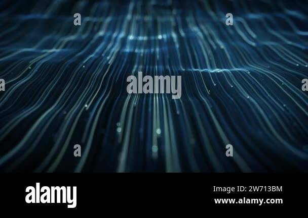 Abstract Light Fiber Strings Flowing Background Loop/ 4k animation of an abstract wallpaper ...