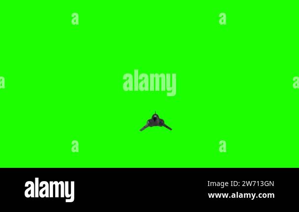 3D Animation of a Spacecraft in Different Stunts and Angles on a Green ...