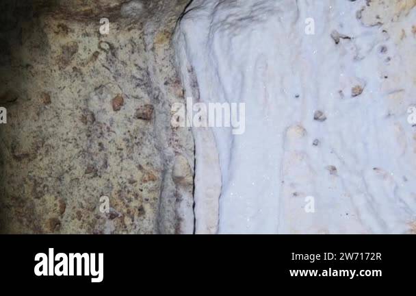 Underground Cave with Stalactite Rock Formations Hanging from Twins ...