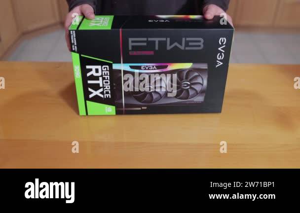 Buying EVGA Geforce RTX 3090 Nvidia GPU in a shop Stock Video Footage ...
