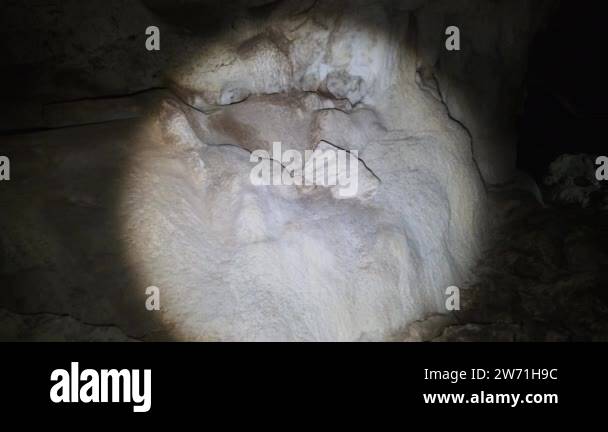 Underground Cave with Stalactite Rock Formations Hanging from Twins ...