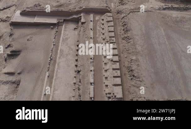 Lima, Lima - Peru - April 29th 2021: Aerial video over Pachacamac ...