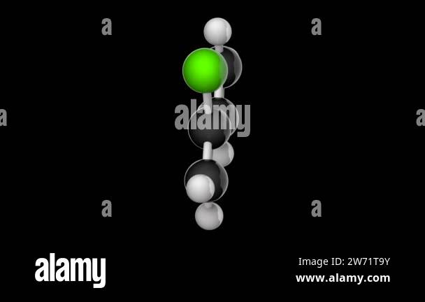 Structural chemical formula and molecular structure of Chloroprene(2 ...