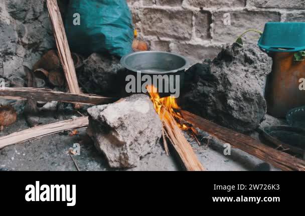 Local African Kitchen Inside the House from an Open-Air Slums, Zanzibar ...