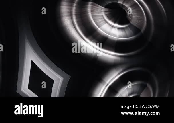 4k 3d Seamless Loop Animation Abstract Pattern Of Circles With The Effect Of Wave Displacement