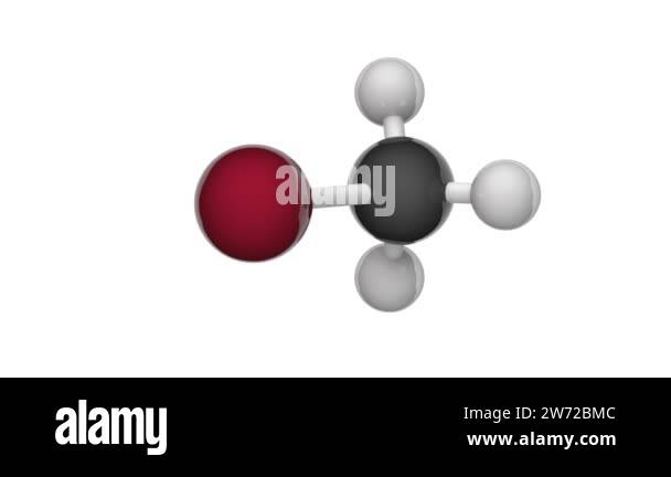 Molecular structure of Bromomethane (CH3Br) - pesticide, fumigant and ...