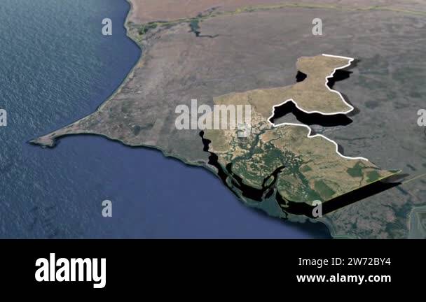 Regions of Senegal geographic map Stock Video Footage - Alamy