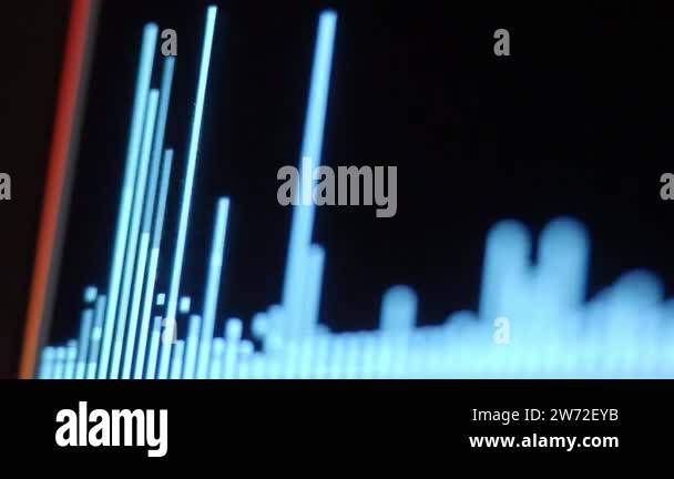 Music Equalizer bar. Audio waveform equalizer on black background loop ...