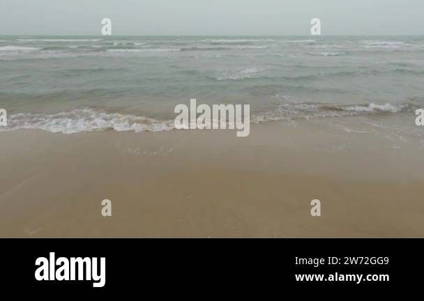 Sea waves are moving quietly. Static 4K Shooting Stock Video Footage ...