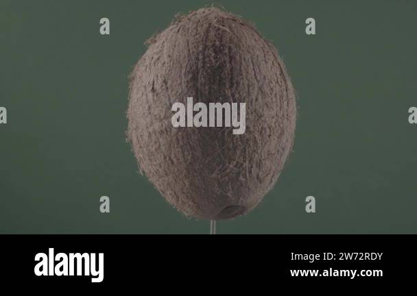 Coconut rotating with loop on green screen for chroma key Stock Video ...