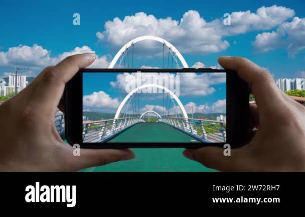 Foot bridge city skyline Stock Videos & Footage - HD and 4K Video Clips ...