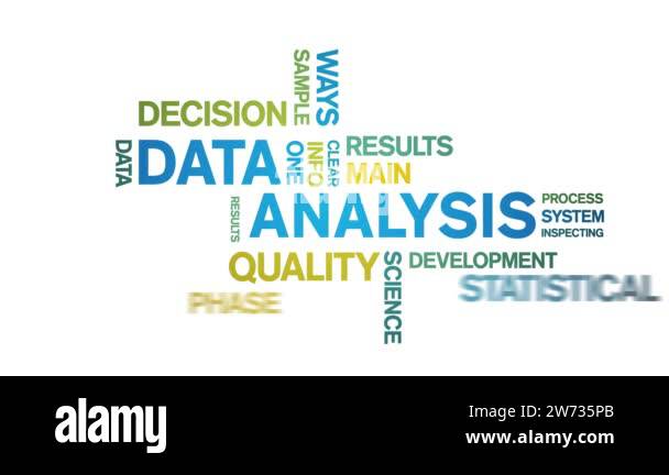 4k Data Analysis Animated Tag Word Cloud,Text Design big data Animation ...
