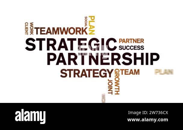 4k Strategic Partnership Animated Tag Word Cloud,Text Animation ...