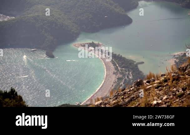 Resort area overlooking the natural beauty of the Mediterranean coast ...