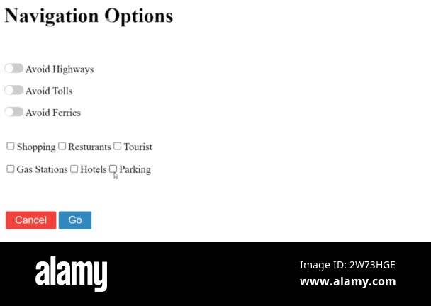 Mouse Cursor Slides Over And Clicks Parking Lot Directions on GPS ...