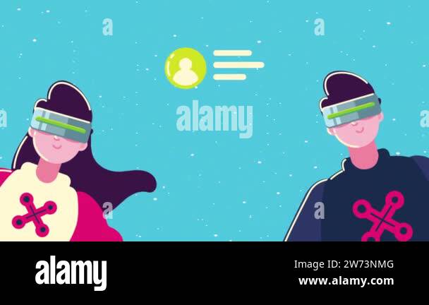 Cartoon characters with goggles Stock Videos & Footage - HD and 4K ...