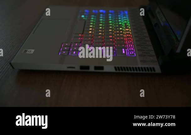 Keyboard with RGB backlit illumination changing colors for virtual ...