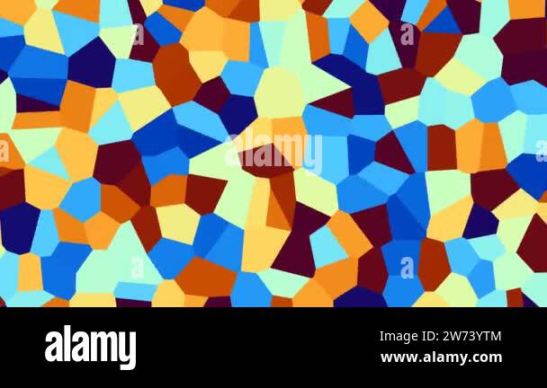 Voronoi Cells Moving Roiling Shrinking Moving Blocks of Flat Color ...