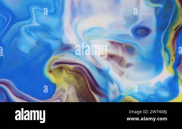 Pastel colors. Deep ink spaces. Red, yellow streaks on the bed blue ...