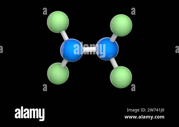 Nitrogen fluoride (dinitrogen tetrafluoride or tetrafluorohydrazine ...