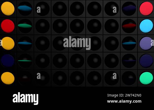 Background of Animated Hemispheres. Abstract motion, loop, 3d rendering ...