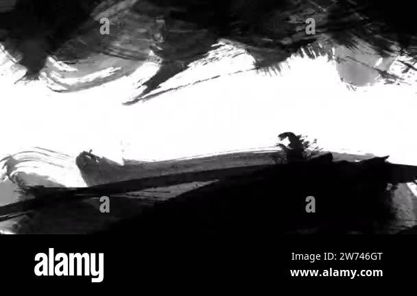 Animation grunge brushstrokes on a white background. Abstract hand ...