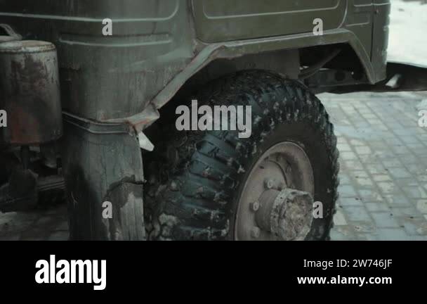 Retro truck, old soviet military truck world war ii transport. military ...