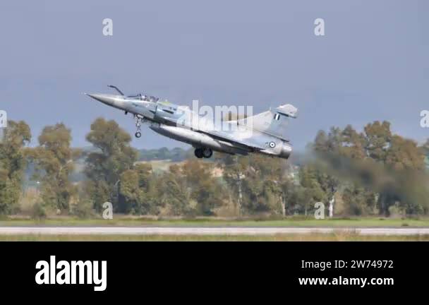 Dassault Mirage 2000 EG combat aircraft of Hellenic Air Force takes off ...