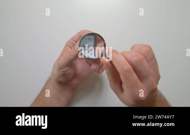 Flash card diagnostics. Using a magnifying glass to detect defects ...