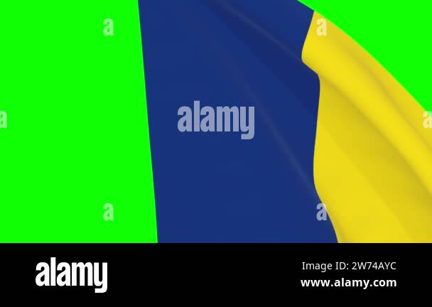 Chad waving flag transition 4k and 1080 HD seamless loop animation. 3d ...