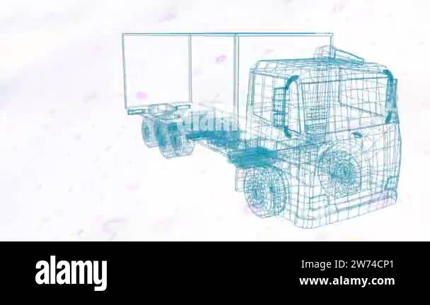 Animation of 3d car drawing spinning with flashing shapes. global car ...