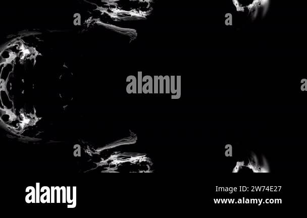 Abstract Symmetric Black to White Fluid Flow Transition Background. 4K ...